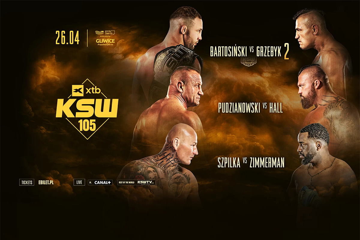 Gdzie oglądać KSW 105? Transmisja za darmo, stream online